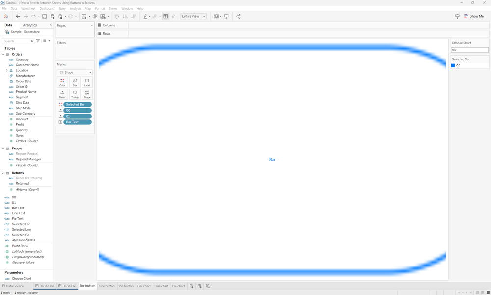 How to Switch Between Sheets Using Buttons in Tableau