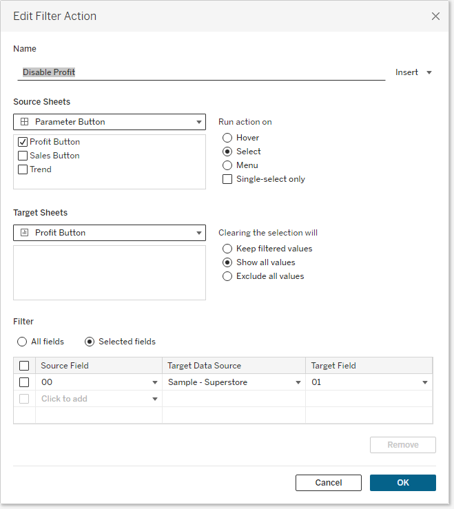 How to Create Parameter Buttons in Tableau